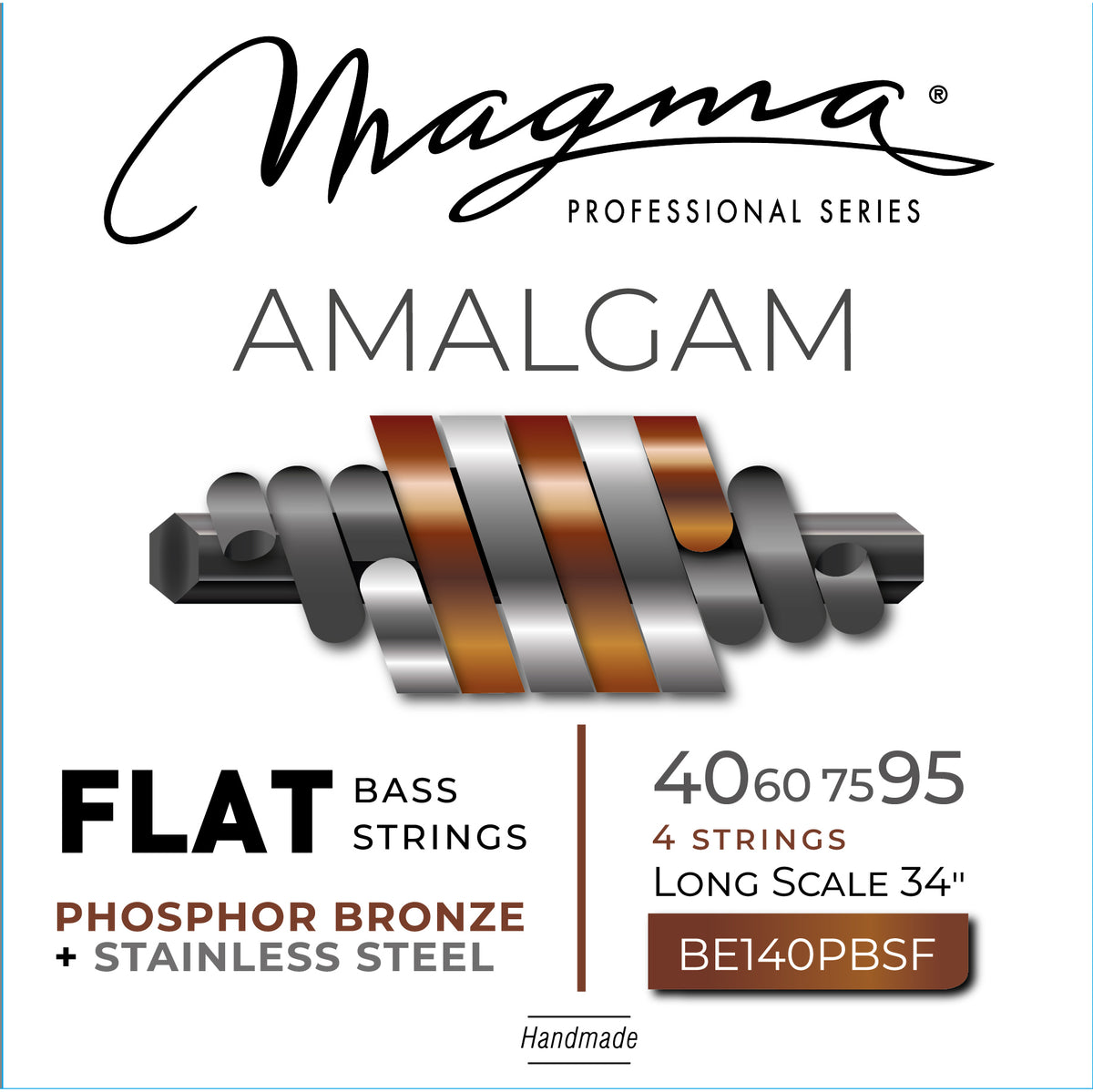 Magma Electric Bass Strings Extra Light+ - AMALGAM Phosphor Bronze/Sta ...